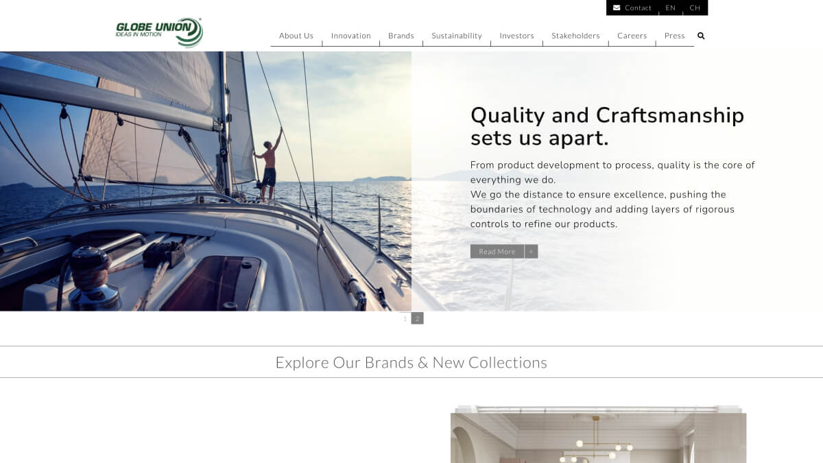 Globe Union網頁設計案例展示 | 國際觀行銷